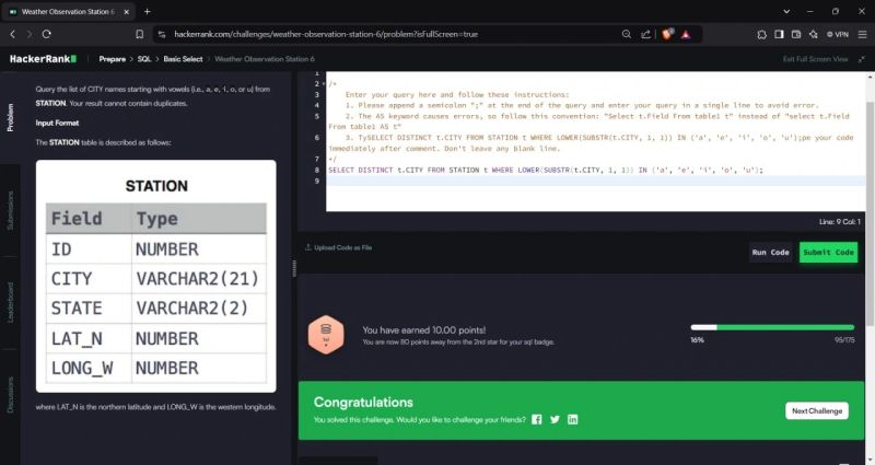 Day 24: SQL Practice on HackerRank – Weather Observation Challenges ... Day 24: SQL Practice on HackerRank – Weather Observation Challenges ...