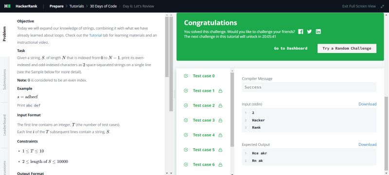 Day 7 of HackerRank coding challenge | Mallikarjuna Swamy posted on the ... Day 7 of HackerRank coding challenge | Mallikarjuna Swamy posted on the ...