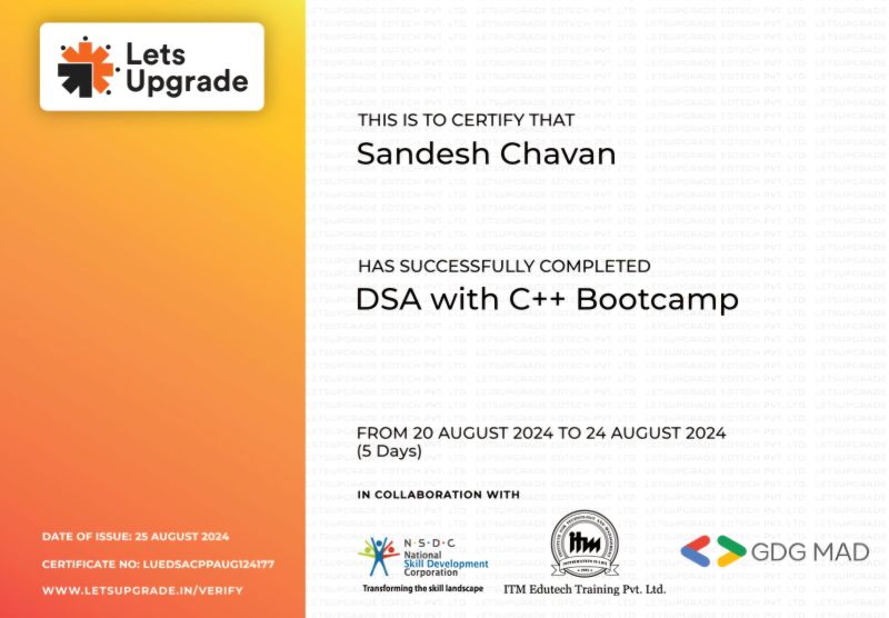 Sandesh Chavan on LinkedIn: #cplusplus #datastructures #algorithms # ... Sandesh Chavan on LinkedIn: #cplusplus #datastructures #algorithms # ...