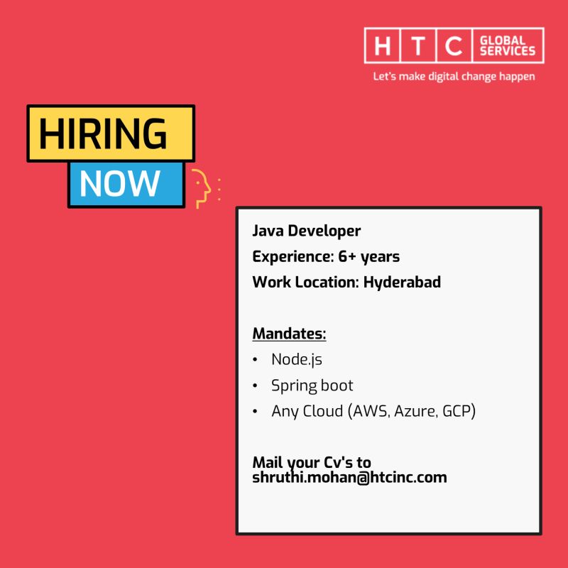Shruthi Mohan on LinkedIn: #javadeveloper #hyderabad Shruthi Mohan on LinkedIn: #javadeveloper #hyderabad