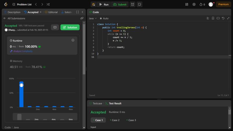 #codinginterview #problemsolving #algorithms #trailingzeroes #leetcode ... #codinginterview #problemsolving #algorithms #trailingzeroes #leetcode ...