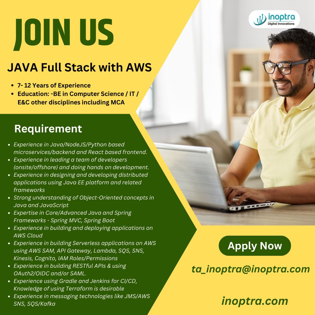 InOpTra Digital on LinkedIn: #javafullstackdeveloper #aws # ... InOpTra Digital on LinkedIn: #javafullstackdeveloper #aws # ...