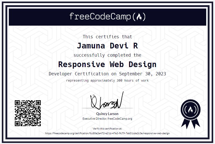 Jamuna Devi on LinkedIn: I’m happy to share that I’ve obtained a new ... Jamuna Devi on LinkedIn: I’m happy to share that I’ve obtained a new ...