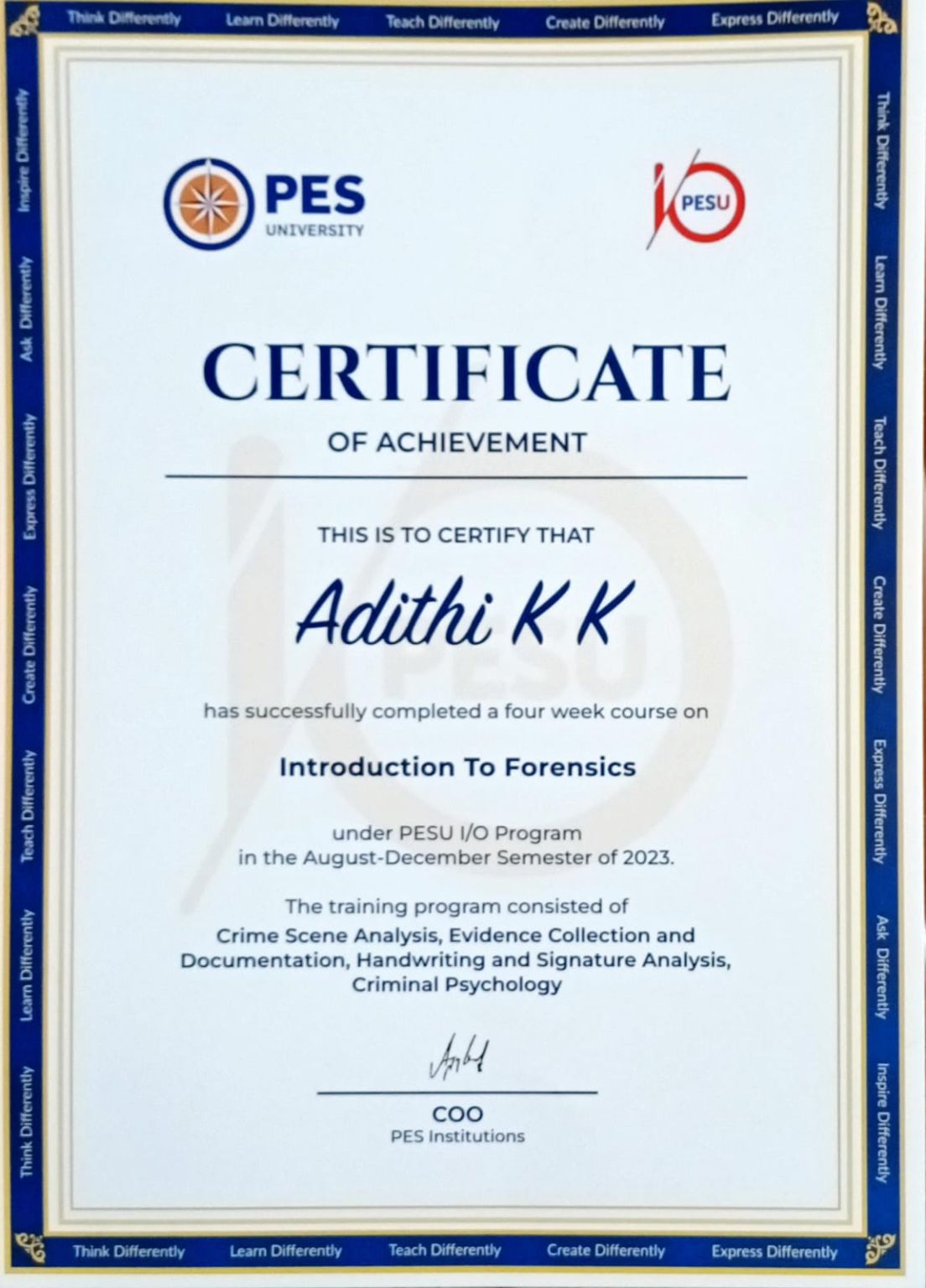 ADITHI K K on LinkedIn: Completed the ADITHI K K on LinkedIn: Completed the