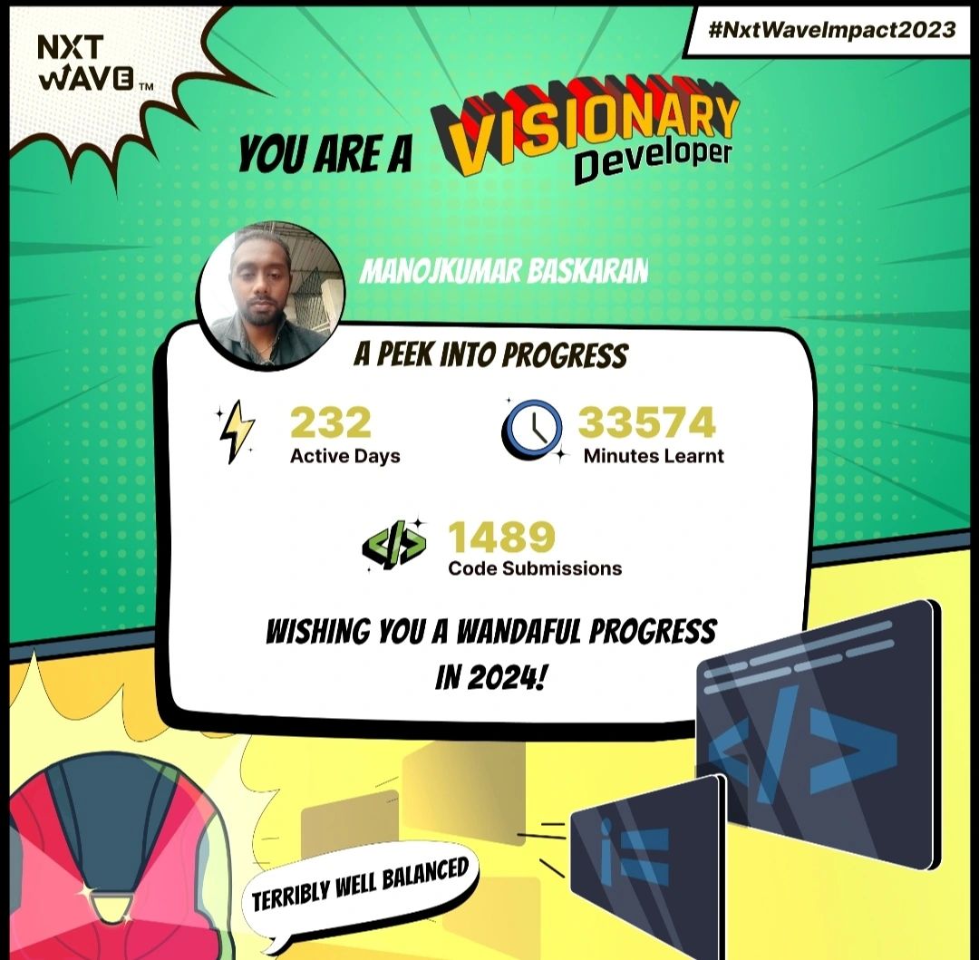 Manojkumar Baskaran on LinkedIn: #nxtwaveimpact2023 #nxtwave #ccbp Manojkumar Baskaran on LinkedIn: #nxtwaveimpact2023 #nxtwave #ccbp