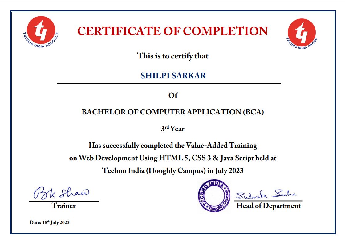 Shilpi Sarkar on LinkedIn: #html #css #javascript Shilpi Sarkar on LinkedIn: #html #css #javascript
