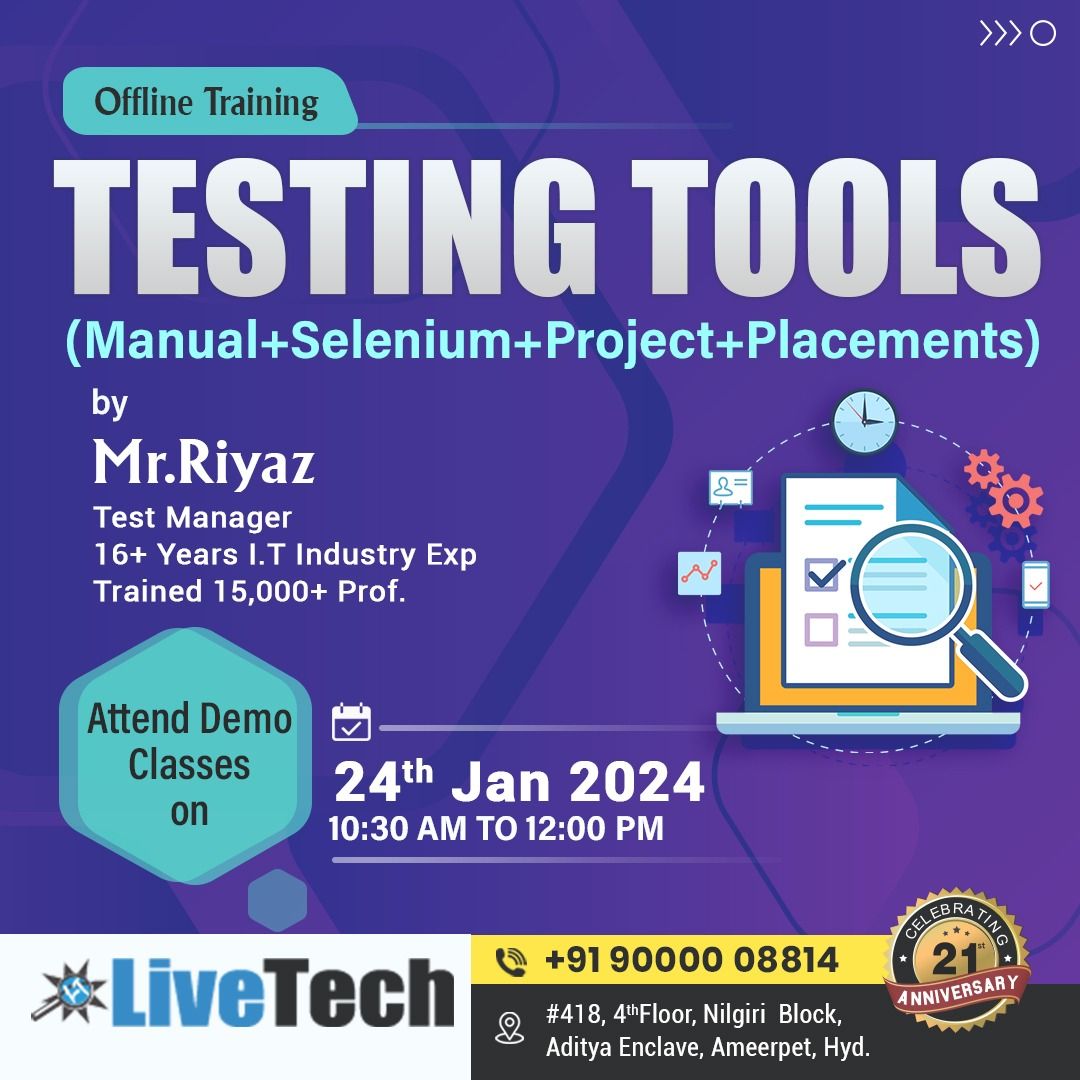 LiveTech QA on LinkedIn: #livetech #testingtools #java #selenium #riyaz LiveTech QA on LinkedIn: #livetech #testingtools #java #selenium #riyaz