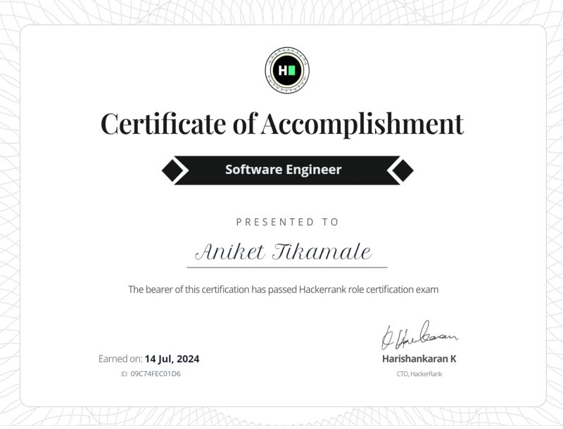 ANIKET TIKAMALE on LinkedIn: 🌟 Exciting News! 🌟 I am thrilled to ... ANIKET TIKAMALE on LinkedIn: 🌟 Exciting News! 🌟 I am thrilled to ...