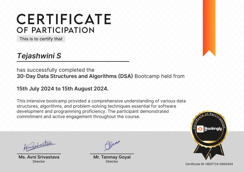Tejashwini S on LinkedIn: #datastructures #algorithms #coding # ... Tejashwini S on LinkedIn: #datastructures #algorithms #coding # ...