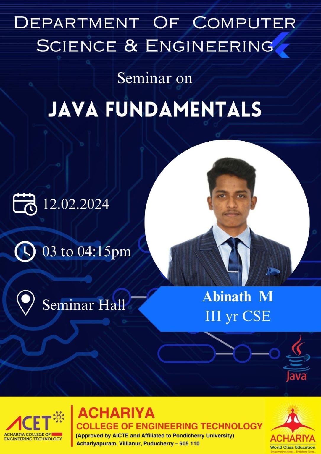 Abinath Asariya on LinkedIn: #javafundamentals #techseminar # ... Abinath Asariya on LinkedIn: #javafundamentals #techseminar # ...