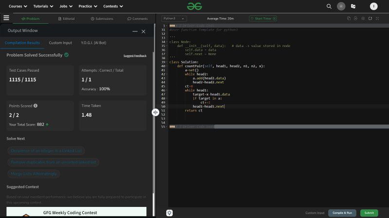 Day 177 of #365daysofcode challenge with GeeksforGeeks | Lalit Negi ... Day 177 of #365daysofcode challenge with GeeksforGeeks | Lalit Negi ...