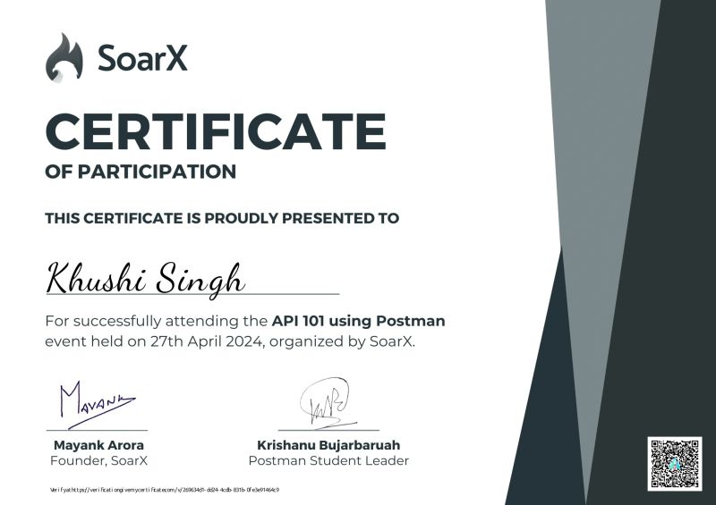 Khushi Singh on LinkedIn: #postman #api #community #soarx #linkedin # ... Khushi Singh on LinkedIn: #postman #api #community #soarx #linkedin # ...