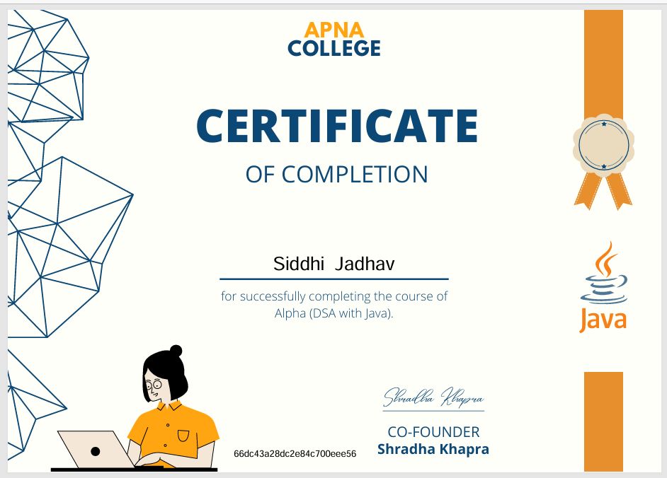 Siddhi Jadhav on LinkedIn: #dsa #java #apnacollege #leetcode #gratitude ... Siddhi Jadhav on LinkedIn: #dsa #java #apnacollege #leetcode #gratitude ...