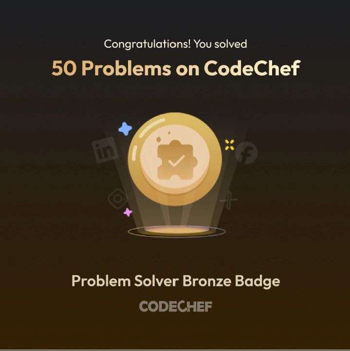 Suyash Srivastava on LinkedIn: #codechef #problemsolving #codingjourney ... Suyash Srivastava on LinkedIn: #codechef #problemsolving #codingjourney ...