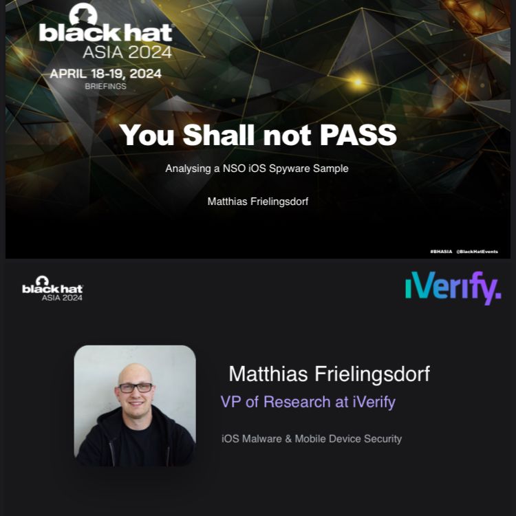 Saurabh Solanki on LinkedIn: #nso #ios #spyware #blackhat2024 Saurabh Solanki on LinkedIn: #nso #ios #spyware #blackhat2024