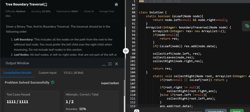 #dsa #binarytree #boundarytraversal #treetraversal #codingchallenge ... #dsa #binarytree #boundarytraversal #treetraversal #codingchallenge ...