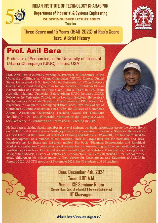 Anil Bera on LinkedIn: Indian Institute of Technology (Kharagpur), an ... Anil Bera on LinkedIn: Indian Institute of Technology (Kharagpur), an ...