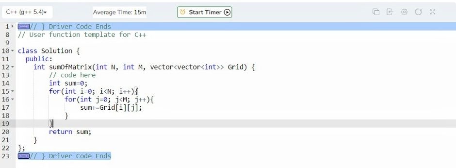 Debnath Patra on LinkedIn: Day 5 i.sum of matrix elements ii.sum of ... Debnath Patra on LinkedIn: Day 5 i.sum of matrix elements ii.sum of ...