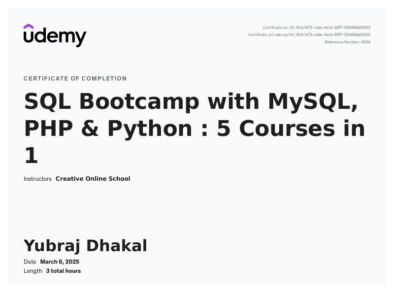 #sql #mysql #php #python #udemy #techjourney #backenddevelopment ... #sql #mysql #php #python #udemy #techjourney #backenddevelopment ...