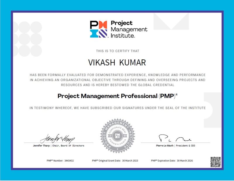 VIKASH KUMAR, PMP® on LinkedIn: #projectmanagement #bgsw | 34 comments VIKASH KUMAR, PMP® on LinkedIn: #projectmanagement #bgsw | 34 comments