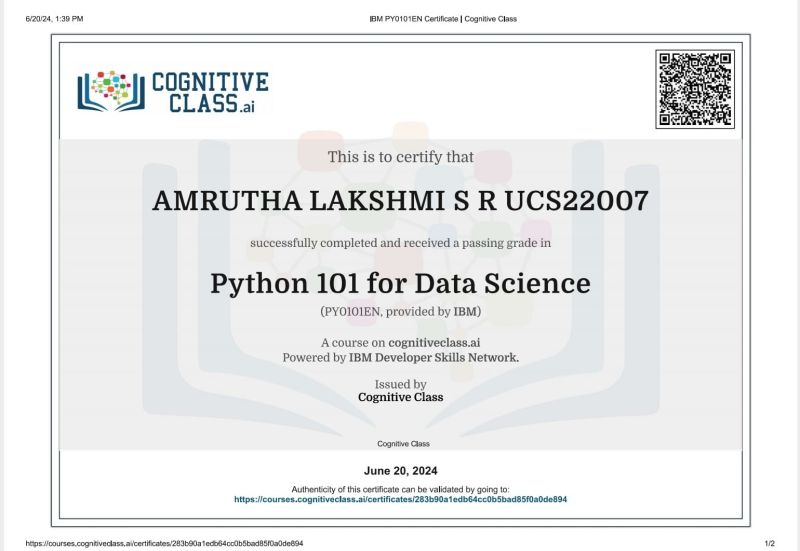 AMRUTHA LAKSHMI S R on LinkedIn: #pythonfordatascience #ibm # ... AMRUTHA LAKSHMI S R on LinkedIn: #pythonfordatascience #ibm # ...