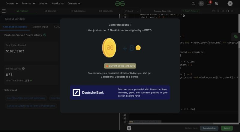 Shreya Singh on LinkedIn: #geekstreak2024 #geekstreak2024 #deutschebank ... Shreya Singh on LinkedIn: #geekstreak2024 #geekstreak2024 #deutschebank ...
