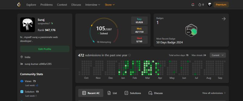 Suraj Kumar on LinkedIn: #leetcode #dsa #problemsolving #codingjourney ... Suraj Kumar on LinkedIn: #leetcode #dsa #problemsolving #codingjourney ...