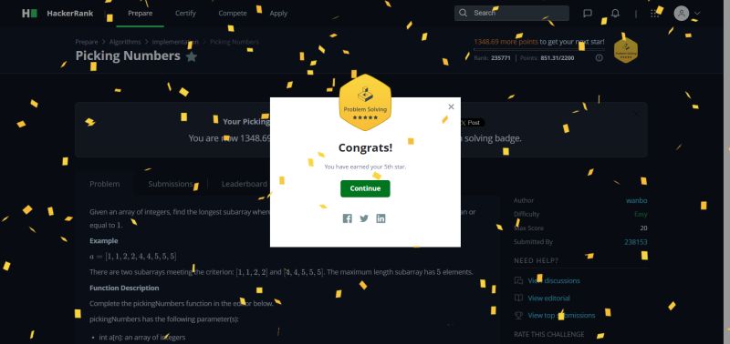 AMAN KUMAR SINGH on LinkedIn: #hackerrank #problemsolving #algorithms # ... AMAN KUMAR SINGH on LinkedIn: #hackerrank #problemsolving #algorithms # ...