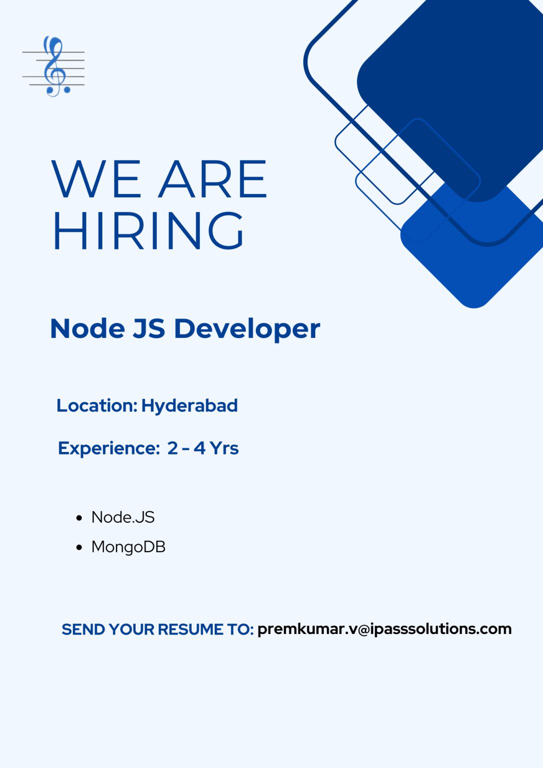 Prem Kumar on LinkedIn: #hiring #nodejs #developer #hyderabad # ... Prem Kumar on LinkedIn: #hiring #nodejs #developer #hyderabad # ...