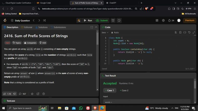 Karan Chauhan on LinkedIn: Today's leetcode question 2416 is done! Karan Chauhan on LinkedIn: Today's leetcode question 2416 is done!