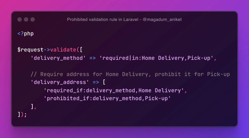 Amit Gupta on LinkedIn: #laravel #php #webdevelopment #validation # ... Amit Gupta on LinkedIn: #laravel #php #webdevelopment #validation # ...