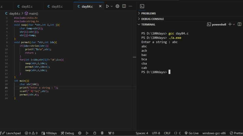 Created a program to generate string permutations in C | Deepanshi ... Created a program to generate string permutations in C | Deepanshi ...