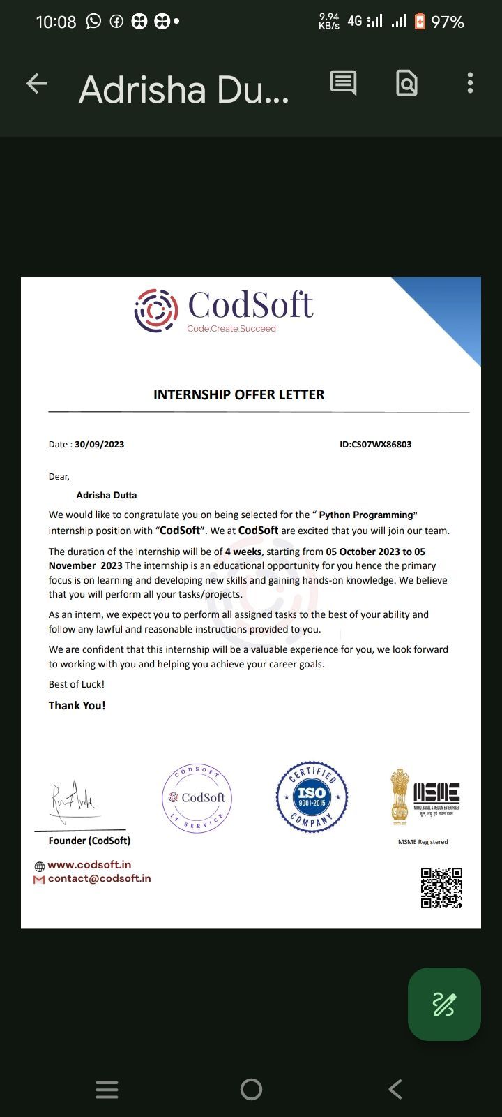 Adrisha Dutta on LinkedIn: #connections #codsoft #codsoft #codsoft # ... Adrisha Dutta on LinkedIn: #connections #codsoft #codsoft #codsoft # ...