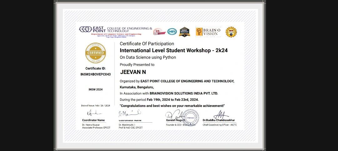 Jeevan N on LinkedIn: #datascience #pythonprogramming # ... Jeevan N on LinkedIn: #datascience #pythonprogramming # ...