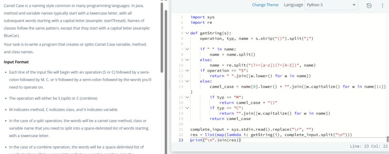 Camel case challenge on HackerRank | BYREDDY VENKATA MOHAN REDDY posted ... Camel case challenge on HackerRank | BYREDDY VENKATA MOHAN REDDY posted ...