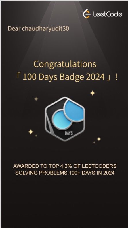 Udit Chaudhary on LinkedIn: #60daysofmastery #leetcode #100daysofcode # ... Udit Chaudhary on LinkedIn: #60daysofmastery #leetcode #100daysofcode # ...