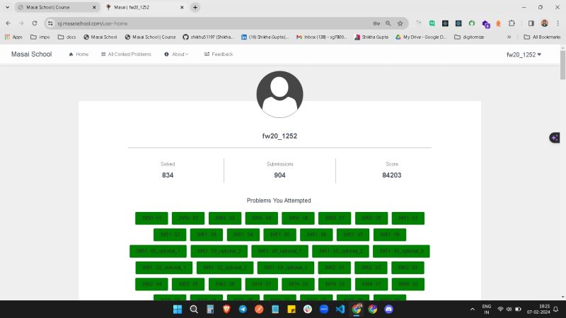 Shikha Gupta on LinkedIn: #codingjourney #dsa #masaioj # ... Shikha Gupta on LinkedIn: #codingjourney #dsa #masaioj # ...