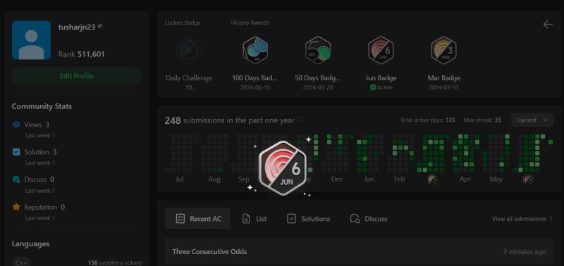 Tushar Jain on LinkedIn: #leetcode #codingchallenges # ... Tushar Jain on LinkedIn: #leetcode #codingchallenges # ...