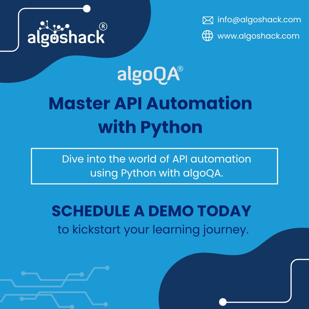 AlgoShack on LinkedIn: #algoqa #demo #apiautomation #python #automation ... AlgoShack on LinkedIn: #algoqa #demo #apiautomation #python #automation ...