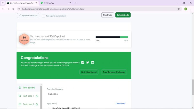 SAKTHISHREE V on LinkedIn: #30daysofcode #hackerrank #coding # ... SAKTHISHREE V on LinkedIn: #30daysofcode #hackerrank #coding # ...