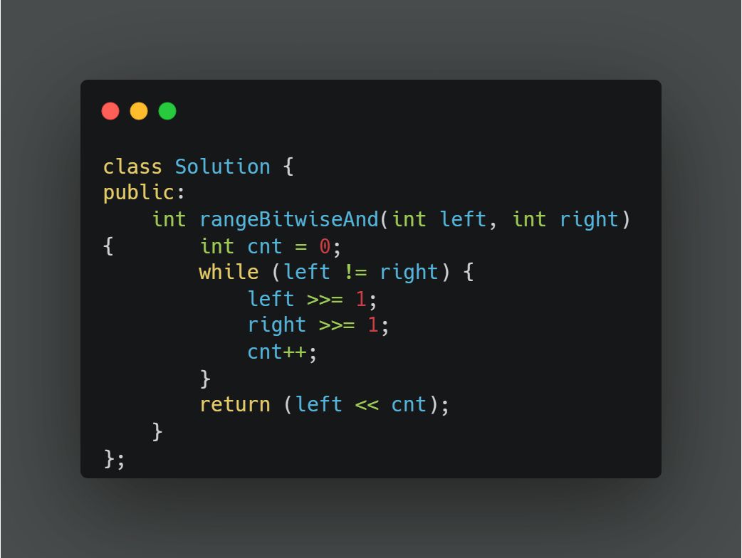 LeetCode problem 201: Bitwise and Numbers Range | Dev Gupta posted on ... LeetCode problem 201: Bitwise and Numbers Range | Dev Gupta posted on ...