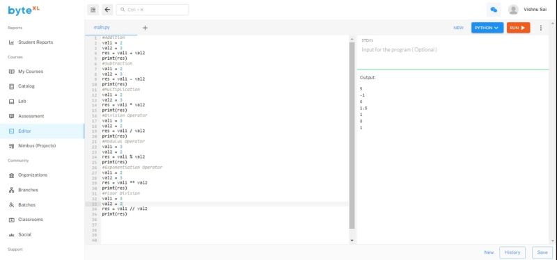 Day 12 of 50 Day Coding Challenge: Python Arithmetic Operators ... Day 12 of 50 Day Coding Challenge: Python Arithmetic Operators ...