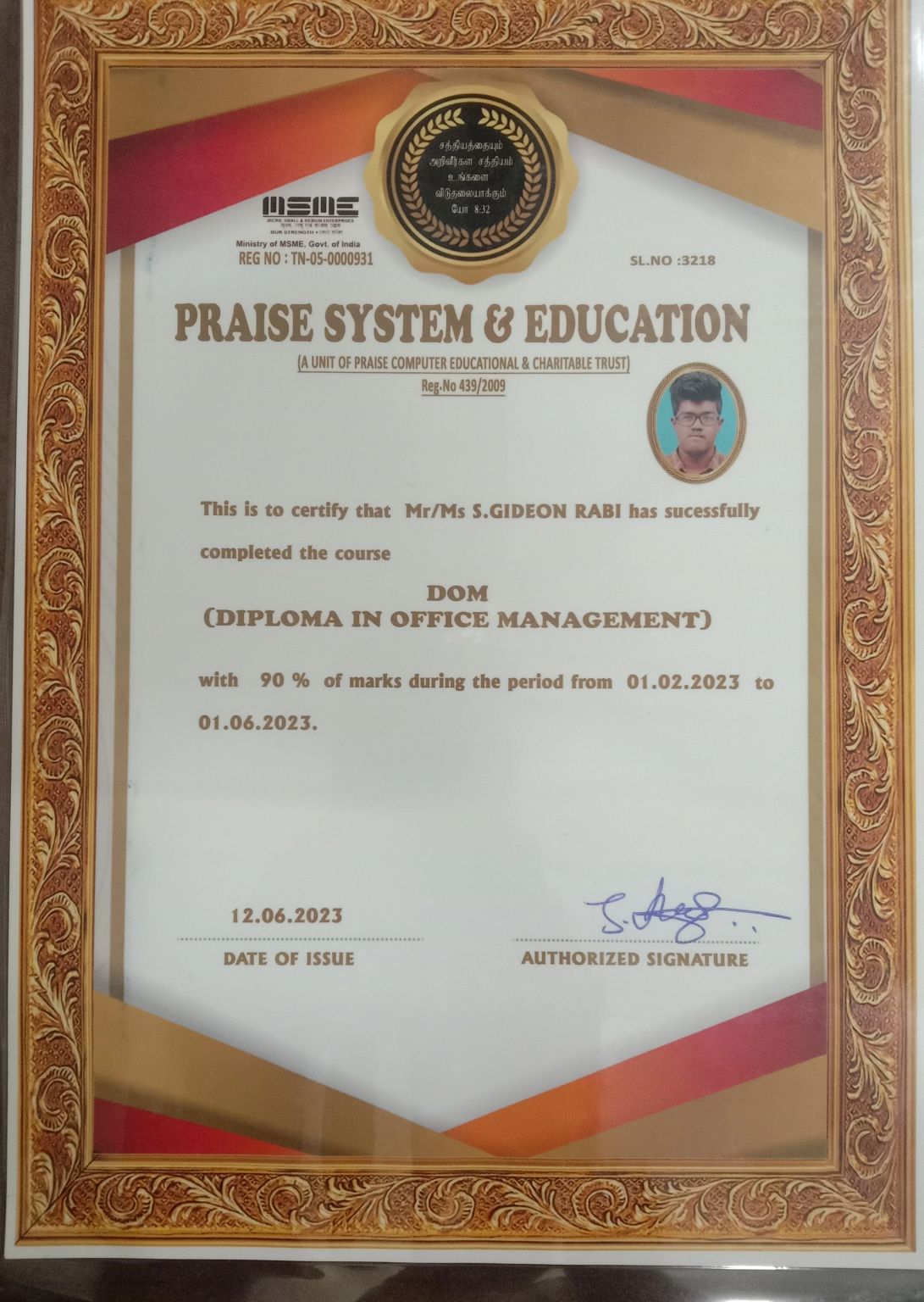 My DOM class certificate... (MS-office, Excel, PowerPoint.) | Gideon Rabi My DOM class certificate... (MS-office, Excel, PowerPoint.) | Gideon Rabi