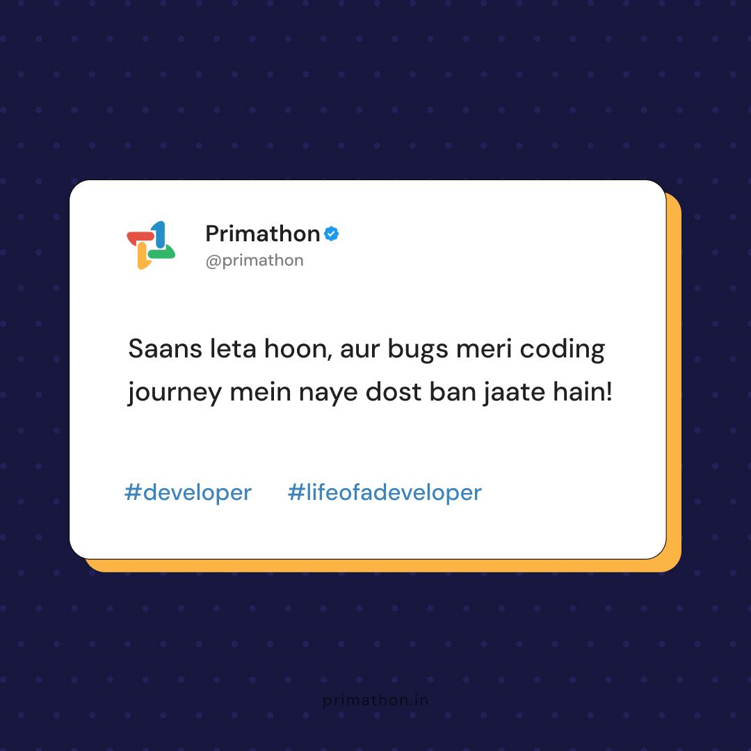 Primathon on LinkedIn: #devlife #buglife #codingstruggles # ... Primathon on LinkedIn: #devlife #buglife #codingstruggles # ...