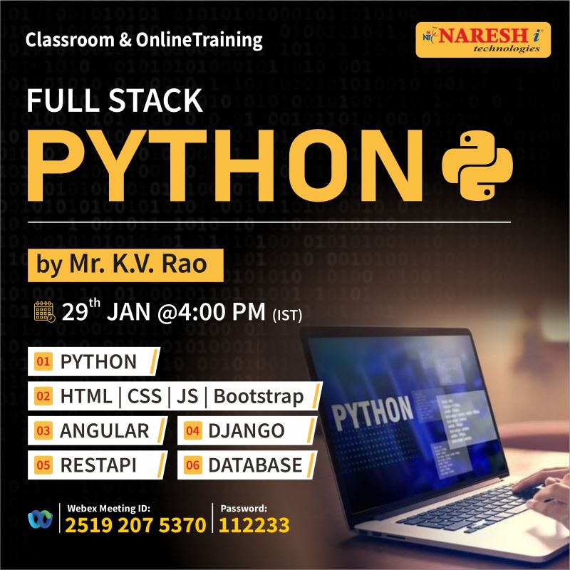 Naresh i Technologies on LinkedIn: #python #fullstackpython # ... Naresh i Technologies on LinkedIn: #python #fullstackpython # ...
