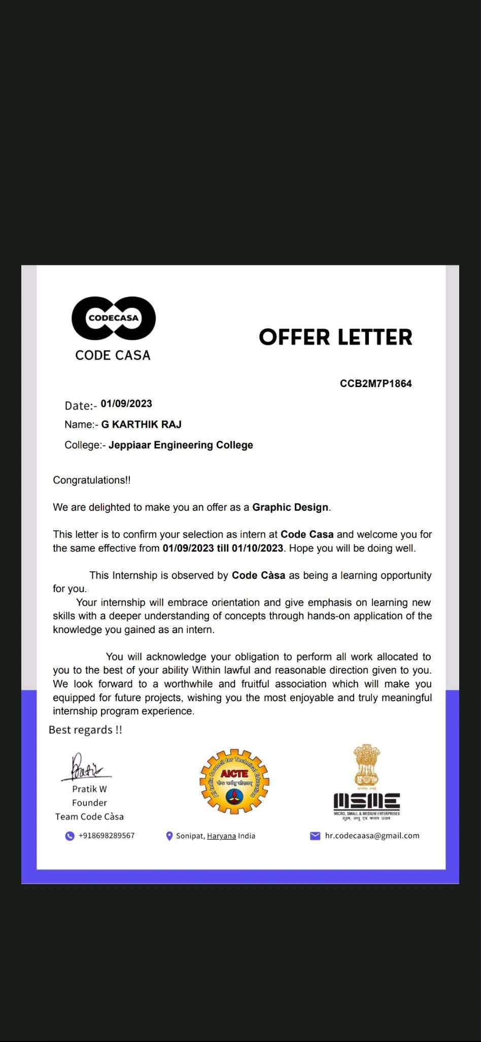 Karthik Raj on LinkedIn: #codecasa Karthik Raj on LinkedIn: #codecasa