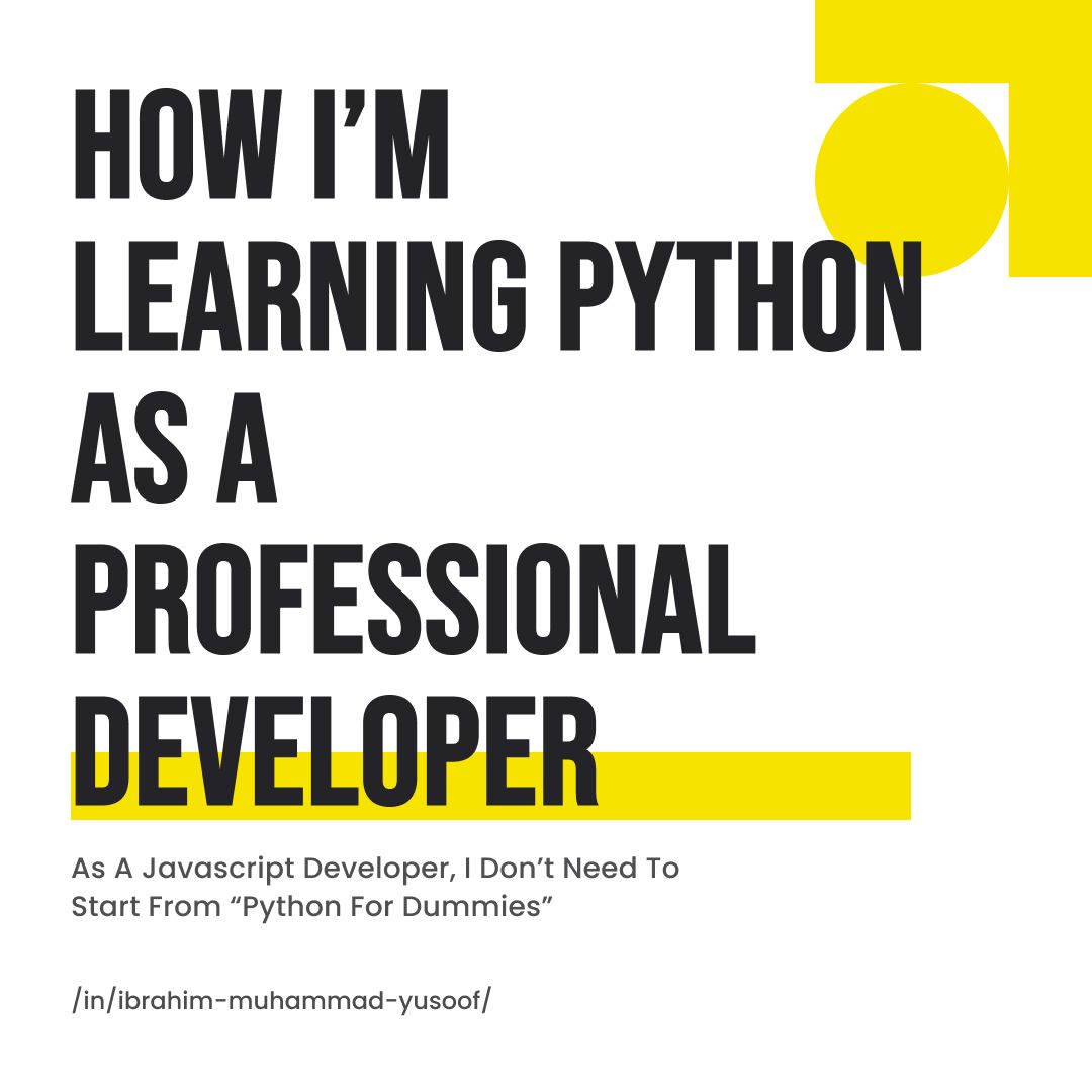 Ibrahim Muhammad Yusoof on LinkedIn: I want to share with junior ... Ibrahim Muhammad Yusoof on LinkedIn: I want to share with junior ...