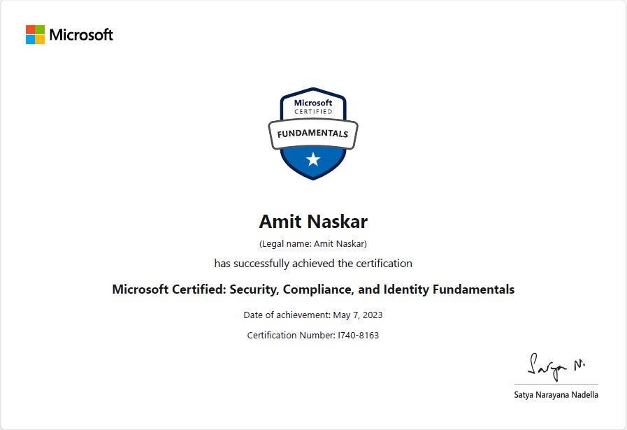 I’m happy to share that I’ve obtained a new certification: Microsoft ... I’m happy to share that I’ve obtained a new certification: Microsoft ...