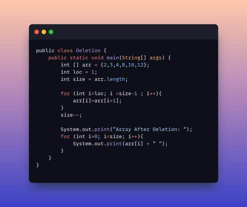 #dsa #java #arraydeletion #codingjourney #programming #learning #tech ... #dsa #java #arraydeletion #codingjourney #programming #learning #tech ...