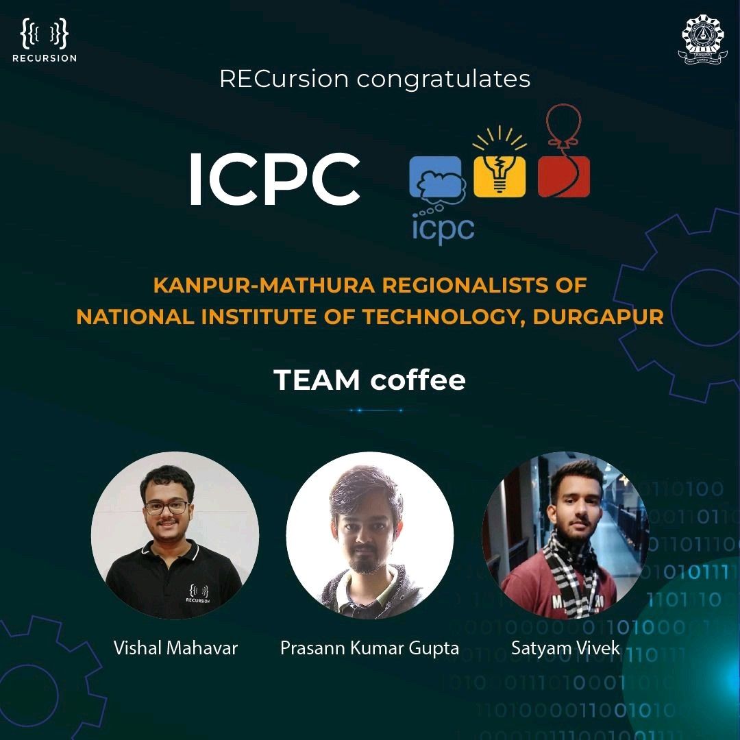 #team #icpc #recursion #coding #competition #cp | RECursion - NIT ... #team #icpc #recursion #coding #competition #cp | RECursion - NIT ...